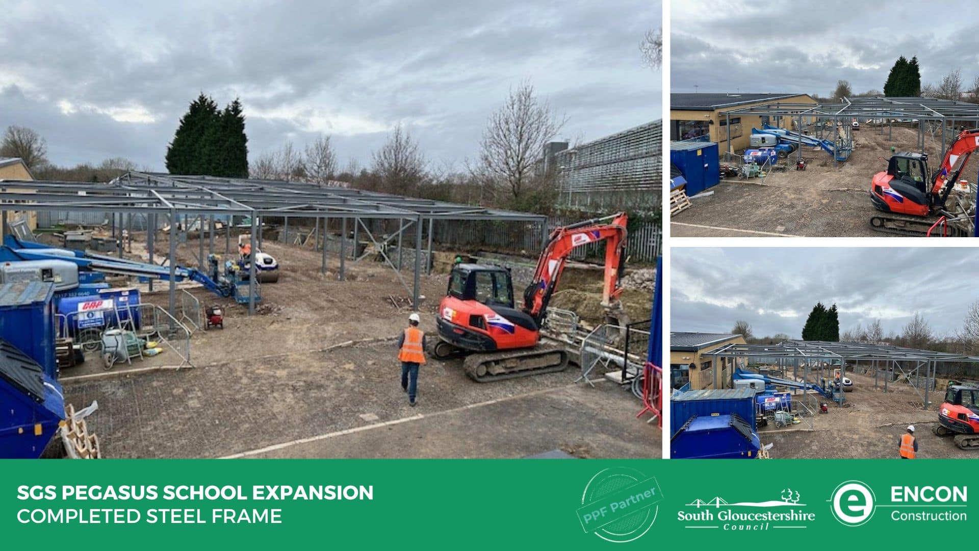 Steel Frame Completion at Pegasus School Expansion – Encon – The ...